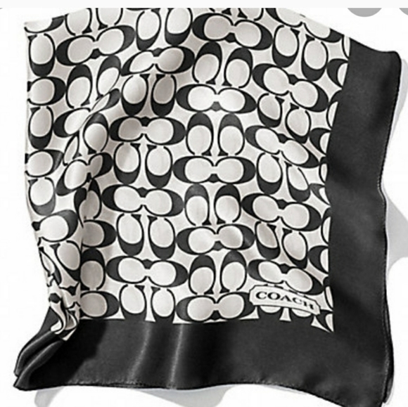 Coach | Accessories | Authentic Coach Signature Silk Scarf | Poshmark